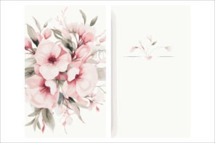 Watercolor Floral Invitation Card Design Graphic by Graphics Design ...