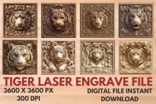 Tiger Laser Engrave File Graphic by SVG24 · Creative Fabrica
