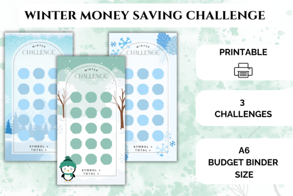 Money Saving Challenges Printable Bundle Graphic by Customizables ...