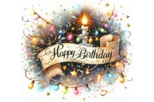 🎊 “Happy Birthday” in Cursive Graphic by Raholco · Creative Fabrica
