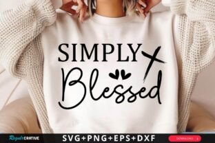 Simply Blessed SVG Design Graphic by Regulrcrative · Creative Fabrica