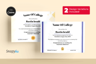 Custom College Diploma Canva Template Graphic by SnapyBiz · Creative ...
