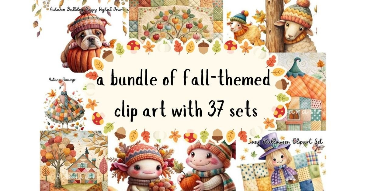 Fall-themed Clipart Bundle Bundle · Creative Fabrica