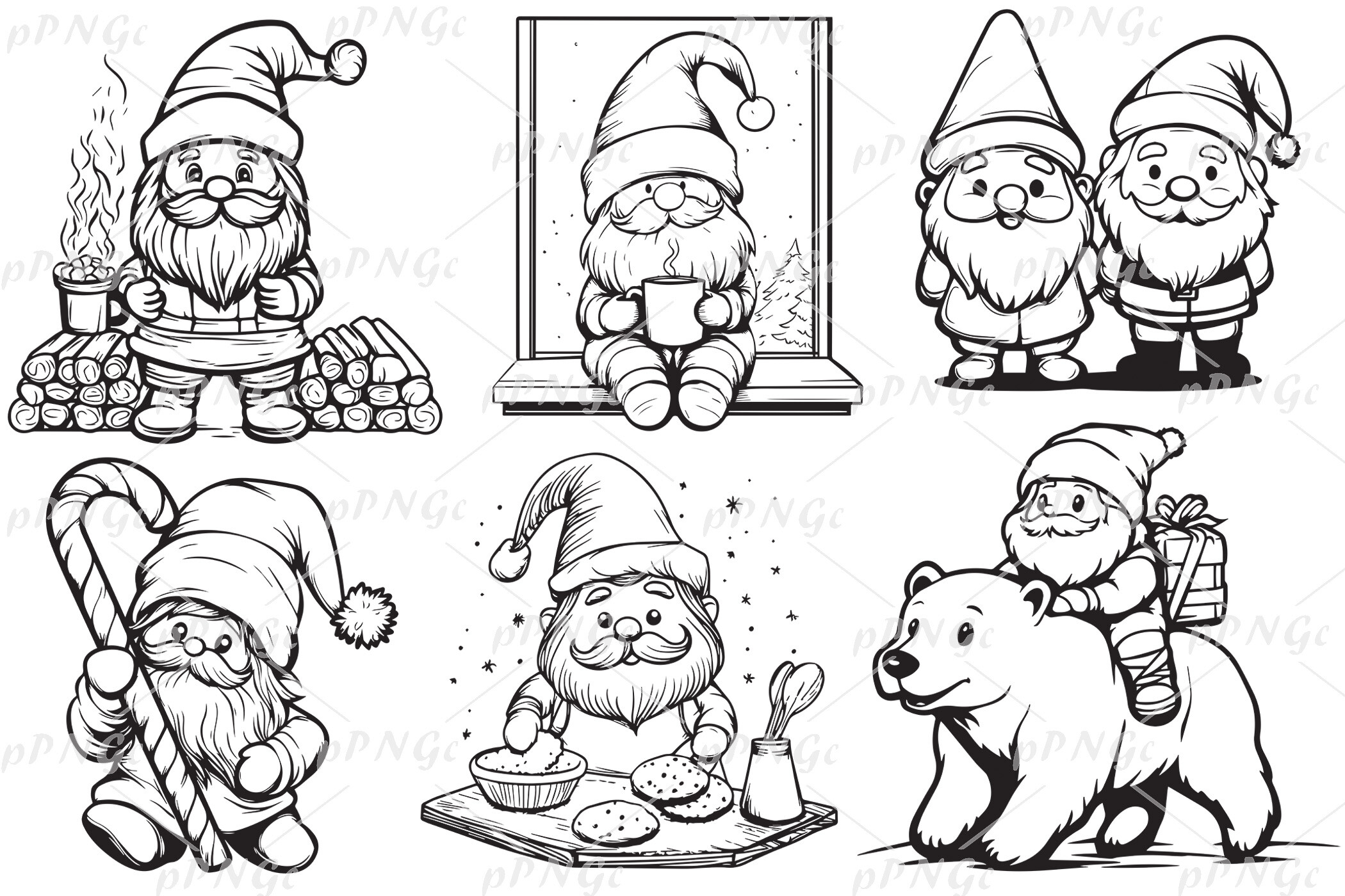 Christmas Gnome Clipart Bundle SVG Graphic by passionpngcreation ...