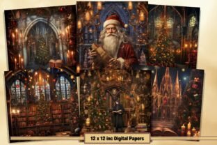 Christmas Magic School Digital Papers Graphic by artisticwayco ...