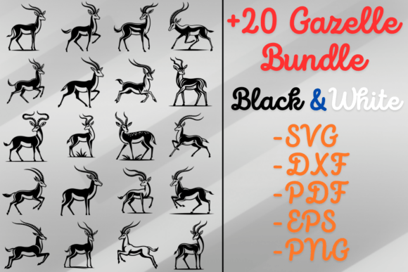 Gazelle SVG Bundle Bundle · Creative Fabrica