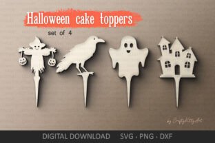Halloween Cake Toppers SVG Bundle · Creative Fabrica