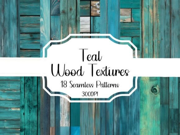 7 Seamless Teal Designs & Graphics
