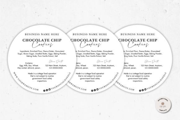 Cottage Food Label Template Graphic by Haffa Studio · Creative Fabrica