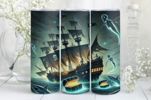 Pirate Ship Sublimation Tumbler Wrap Graphic by DigitalCraftStore ...