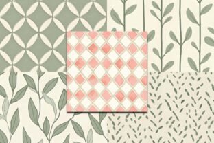 Sage Boho Pattern Digital Paper Graphic by busydaydesign · Creative Fabrica