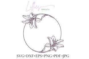 Lilly Flower Frame Svg File for Cut Graphic by Lara Art · Creative Fabrica