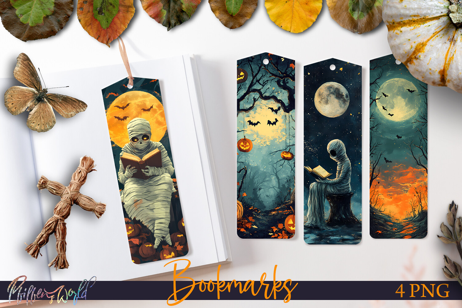 Halloween Bookmarks | Reading Mummy Graphic by Pfiffen's World ...