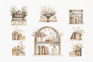 Boho Bookshelf Clipart Graphic by Aurora Clipart Co · Creative Fabrica
