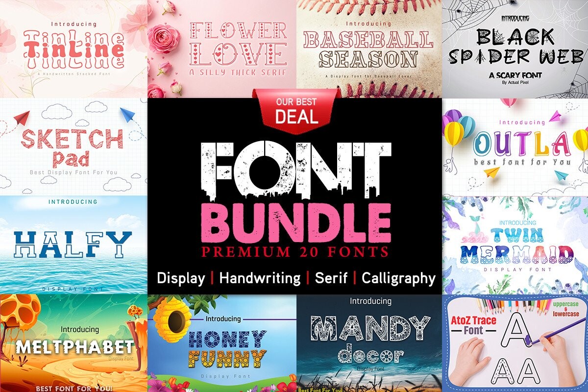 Premium Font Bundle Bundle · Creative Fabrica