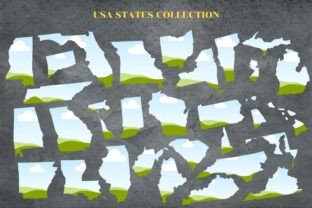 Canva Frame of 50 USA States + 2 US Maps Graphic by Adalin Digital ...