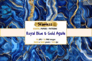 Royal Blue & Gold Seamless Digital Paper Graphic by Wonders Artist ...
