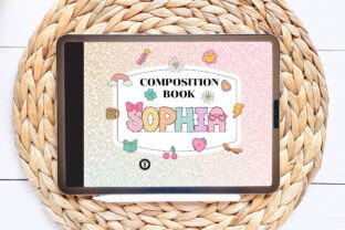 Composition Book Pattern Pastel Font by Issie_Studio · Creative Fabrica