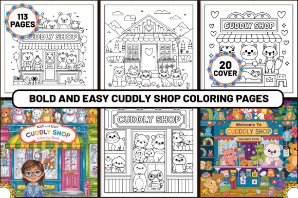 113 Bold and Easy Cuddly Shop Color Page Graphic by Art & CoLor ...