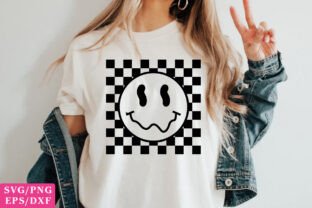 Retro Checkered Smile Face PNG, SVG Graphic by Atelier Design ...