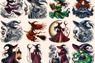 Fantasy Witches Clipart P1 Graphic by Wonders Artist · Creative Fabrica