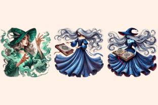 Fantasy Witches Clipart P1 Graphic by Wonders Artist · Creative Fabrica
