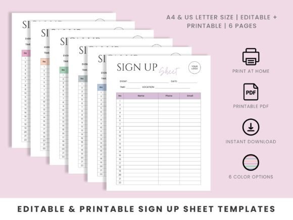 1 Canva Sign Up Sheet Template Designs & Graphics