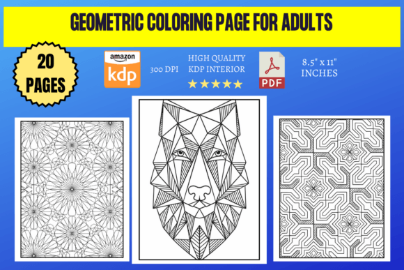 Geometric Coloring Page for Adults Graphic by KDP INTERIORS MARKET ...
