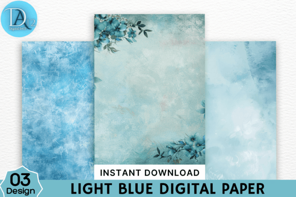 Light Blue Digital Paper Graphic by Digital_Art12 · Creative Fabrica