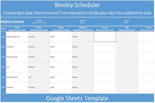 Editable Weekly Planner I Google Sheets Graphic by veritastemplates ...