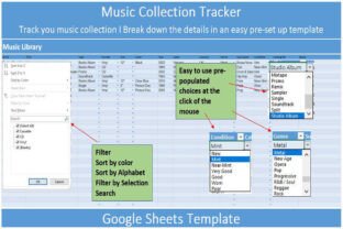 Music Collection Tracker | Library Graphic by veritastemplates ...