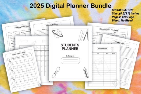 2025 Digital Planner BUNDLE Graphic by Blessing's Of Almighty ...