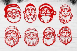 Lasercut Christmas Santa Face SVG Bundle · Creative Fabrica