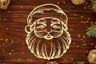 Lasercut Christmas Santa Face SVG Bundle · Creative Fabrica