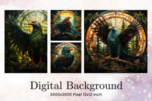 Eagle Stained Glass Background Graphic by sistadesign29 · Creative Fabrica
