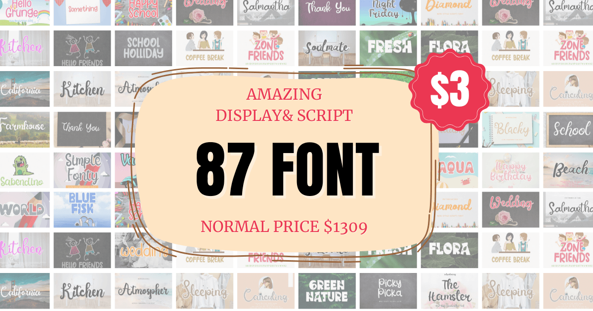 Amazing Display and Script Font Bundle Bundle · Creative Fabrica