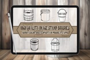 Bucket Brush Stamp Set for Procreate Graphic by vect studio · Creative ...