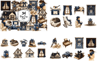 Cozy Clipart Big Bundle Graphic by Markicha Art · Creative Fabrica