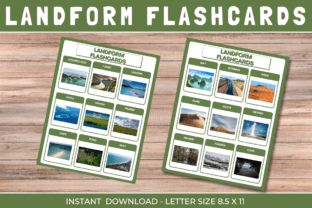 Geography Landform Flash Card Graphic by DigiGrove · Creative Fabrica