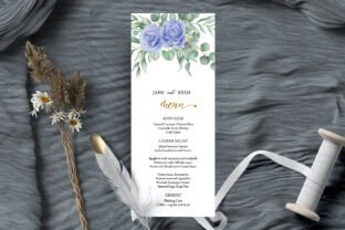 Blue Rose Wedding Canva Template Set Graphic by SmmrDesign · Creative ...