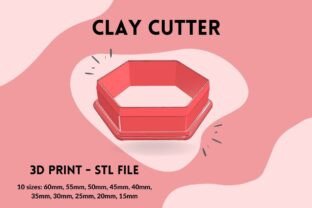 Hexagon Shape Clay Cutter 3d Print STL · Creative Fabrica