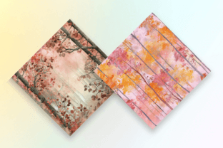 Pastel Fall Forest Digital Paper Graphic by Digital_Art12 · Creative ...