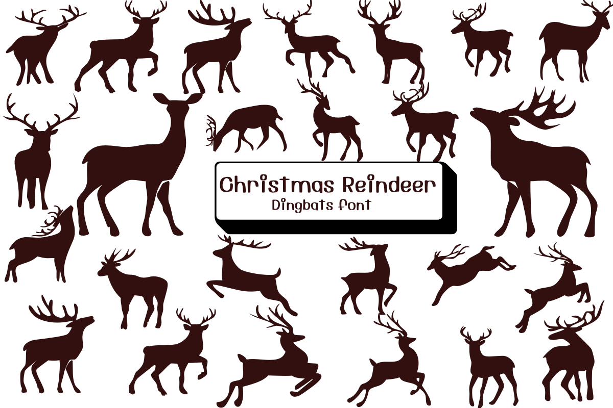 Christmas Reindeer Font by Ketsarin · Creative Fabrica