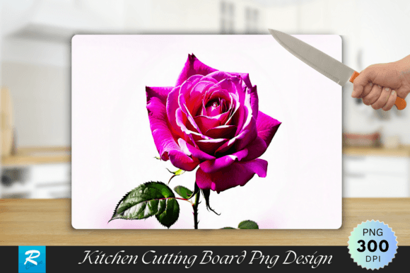 Magenta Rose Cutting Board PNG Design Graphic by Regulrcrative ...