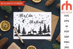 All is Calm All is Bright SVG, Xmas DXDF Graphic by redhelgaart ...