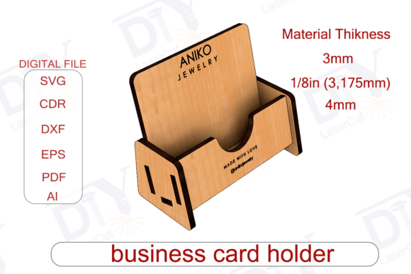 Business Card Holder Laser Cut Files SVG · Creative Fabrica