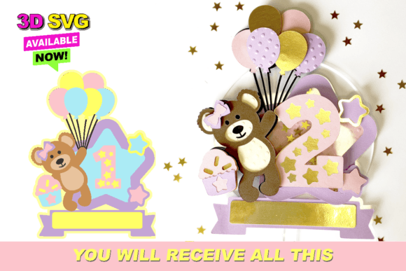 5,592 Cake Topper Svg Designs & Graphics