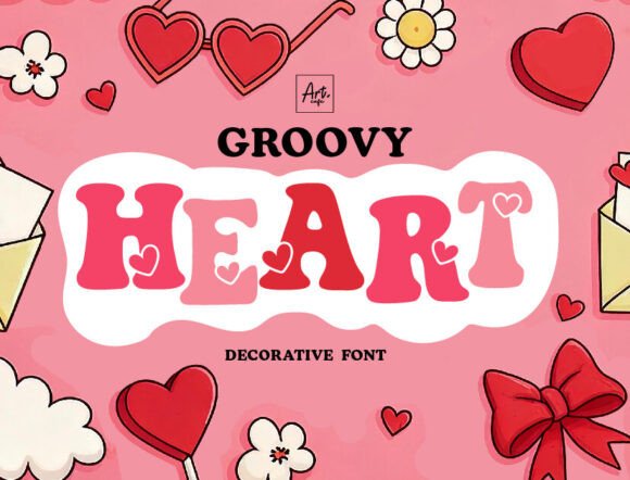 1883 Heart Font Designs & Graphics