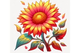 🌻 Acrylic Art of Vibrant Happiness Illustration par clipartguru ...