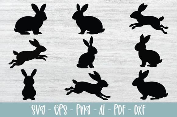 Easter Bunny Svg, Rabbit Silhouette Svg Graphic by Creative Art ...